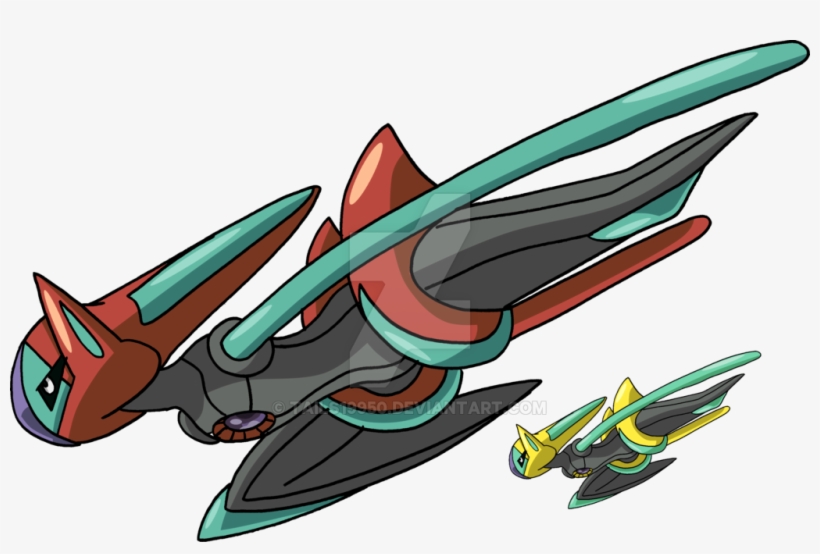 Deoxys By Tails19950 On Deviantart - Deoxys Speed Form Shiny - 1024x643 ...