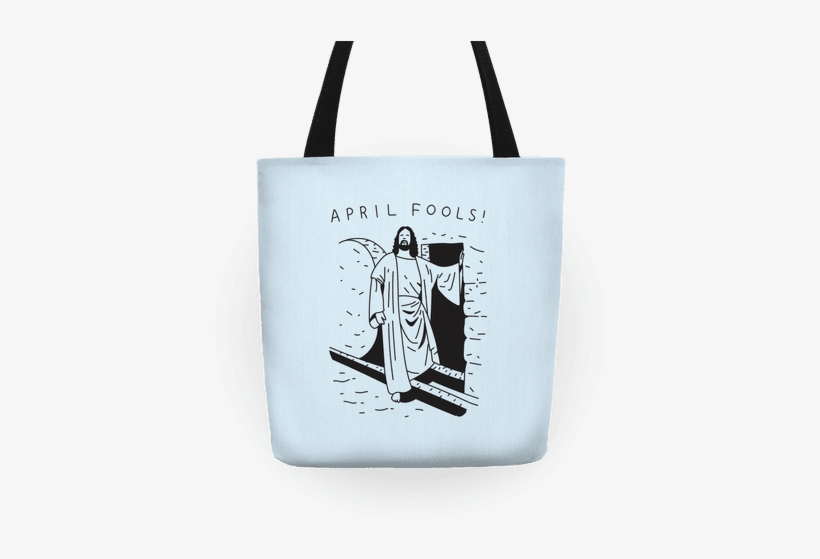April Fools Jesus Tote - Bull Dog Tote Bag - 484x484 PNG Download - PNGkit