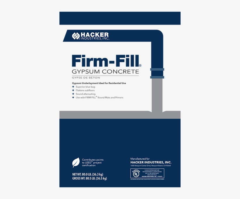 Firm-fill® Gypsum Concrete - Gypsum Concrete - 414x600 PNG Download ...