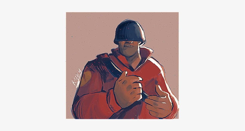 Ya'll Maggot - Red Soldier Tf2 Tumblr Art - 379x360 PNG Download - PNGkit