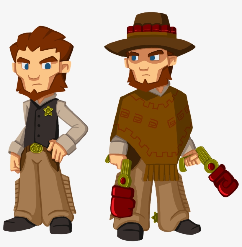 Design And Development Sketches For The Gunslinger - Cartoon ...