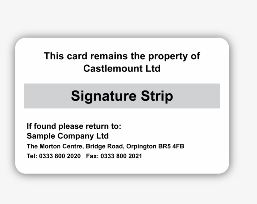 Signature Strip Card Setup 19 Back - Health And Safety Warning Signs ...