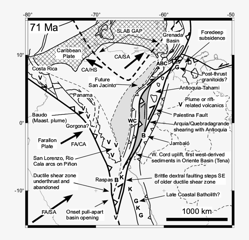 The Light Grey Area Northwest Of Colombia Is Caribbean - Map - 767x923 ...
