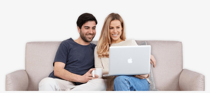 Slider Couch Couple - Laptop - 1245x480 PNG Download - PNGkit