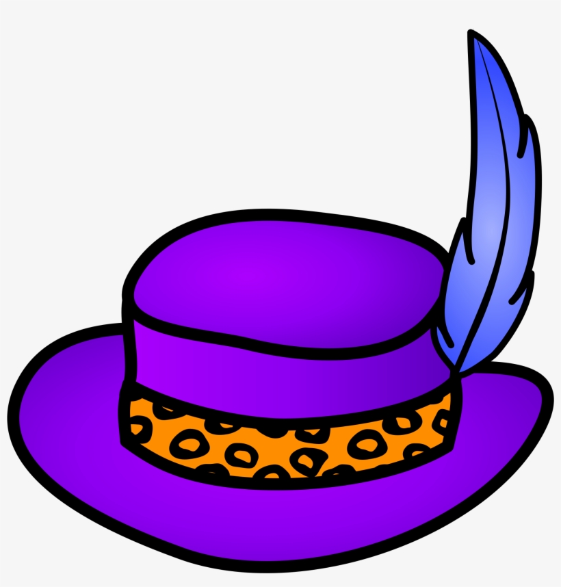 Transparent Objects Purple - Pimp Hat No Background - 2000x2000 PNG ...