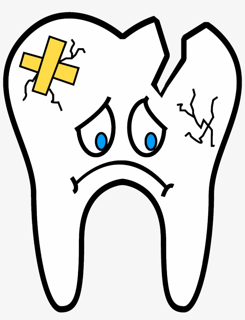 Broken Tooth Cartoon Png - 1858x2336 PNG Download - PNGkit