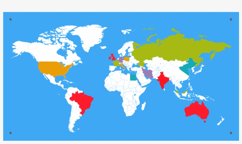 Download Transparent Fruity World Map - Map Of Where Pineapples Grow ...