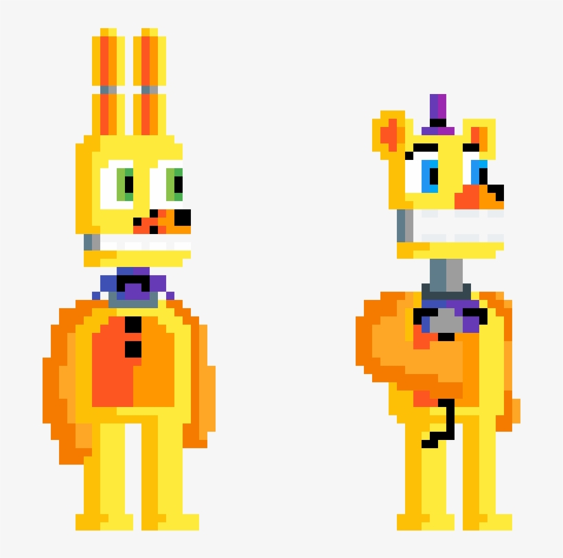 Fredbear & Springbonnie - Illustration - 1200x1200 PNG Download - PNGkit