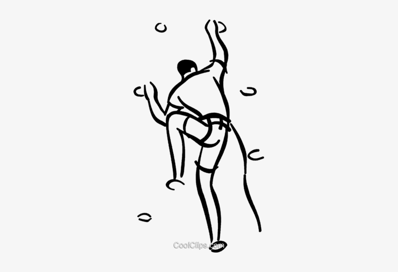 Wall Climbing Royalty Free Vector Clip Art Illustration - Rock Climbing ...