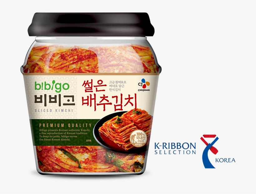 Kimchi Package And K-ribbon Image - Cj Bibigo Sliced Radish Kimchi ...