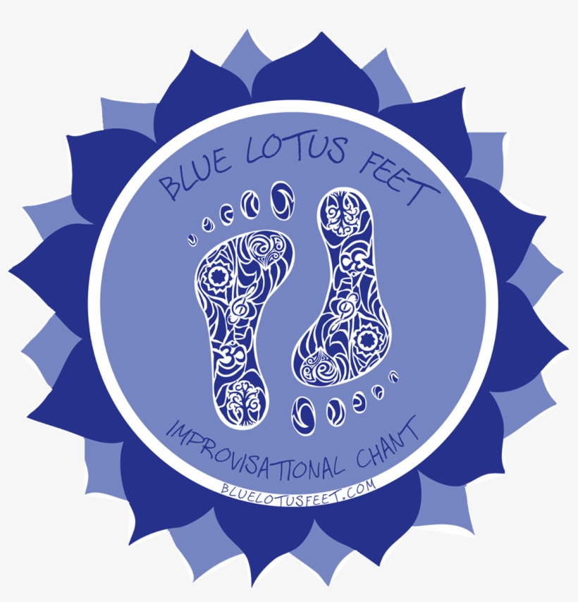 Download Transparent Blue Lotus Feet Logo Sticker 4 By 4 Clear Bkgnd ...
