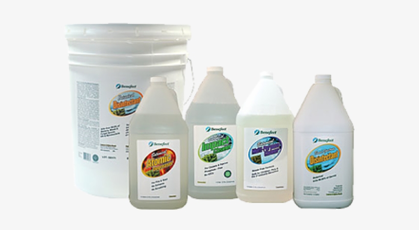 Four White Gallons And One Containers Use For Cleaning - Benefect ...