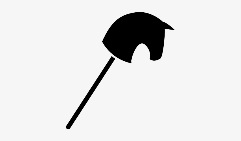 Toy Horse Head On A Stick Black Silhouette Vector - Toy Horse Stick Png ...