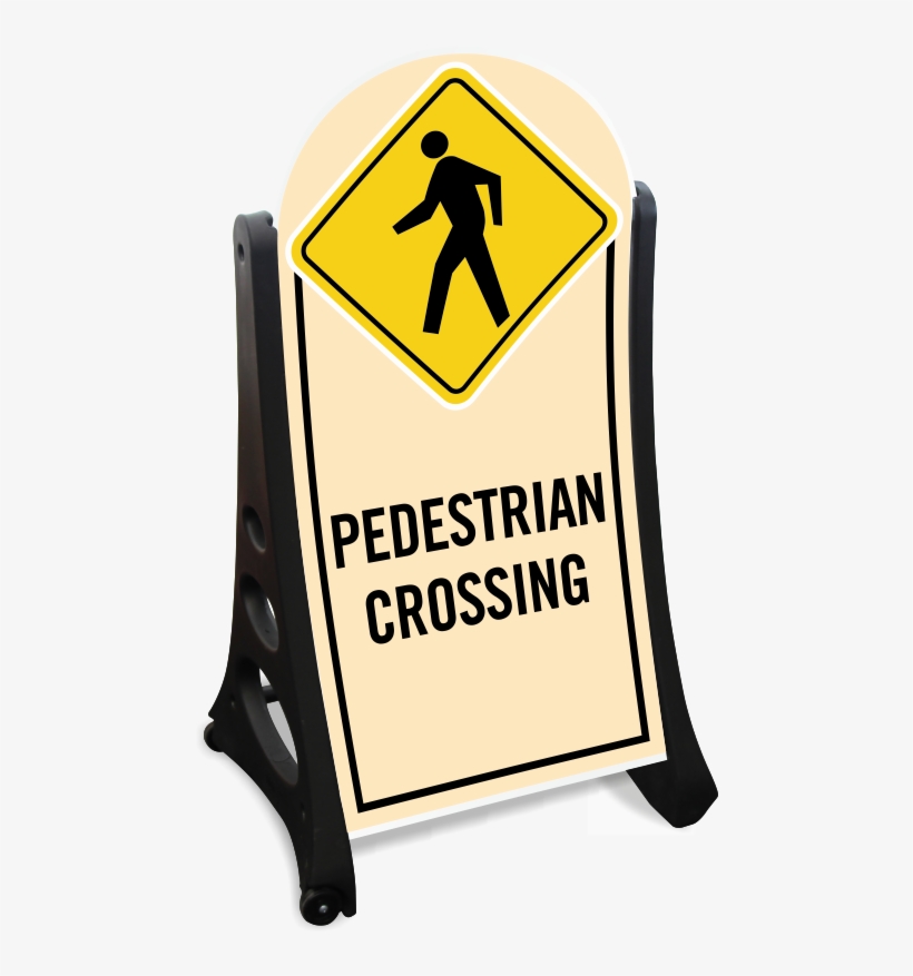 Pedestrian Crossing Portable A-frame Sidewalk Sign - Frame Sidewalk ...