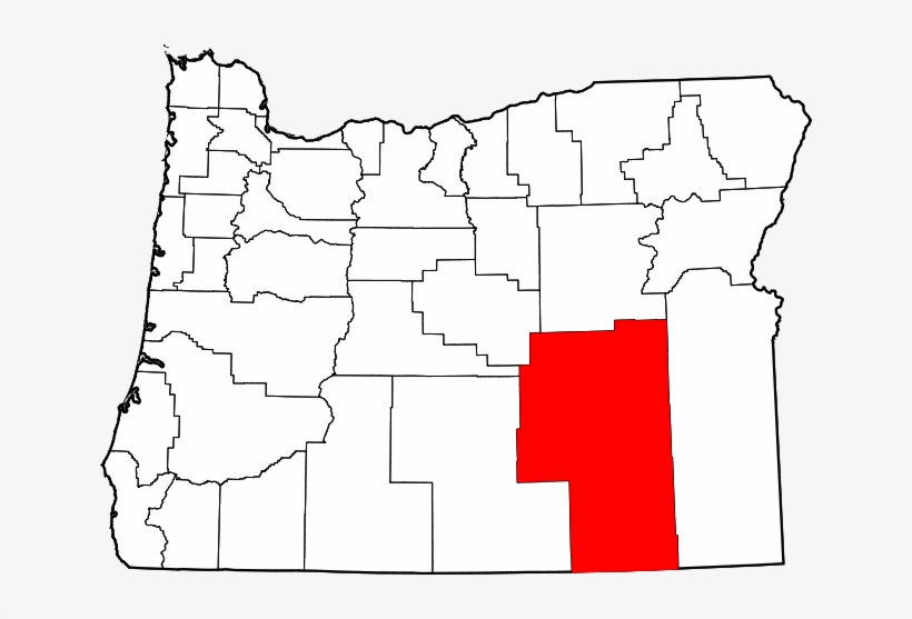 Map Of Oregon Highlighting Harney County - Multnomah County Oregon ...