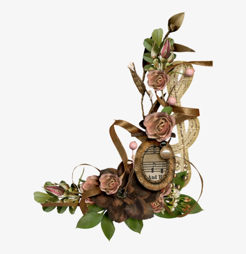 Vintage Flower Corner Png | Best Flower Site