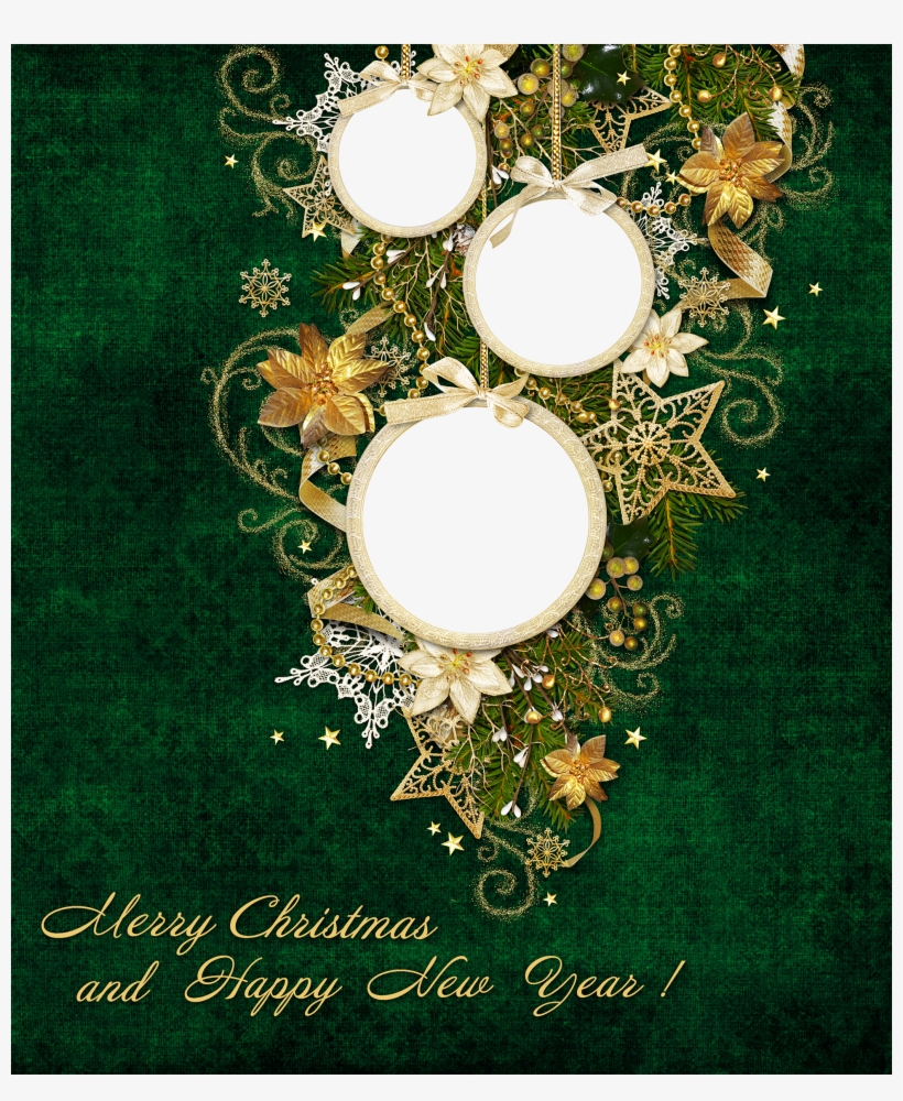 Merry Christmas Green Png Frame - 1930x2260 PNG Download - PNGkit