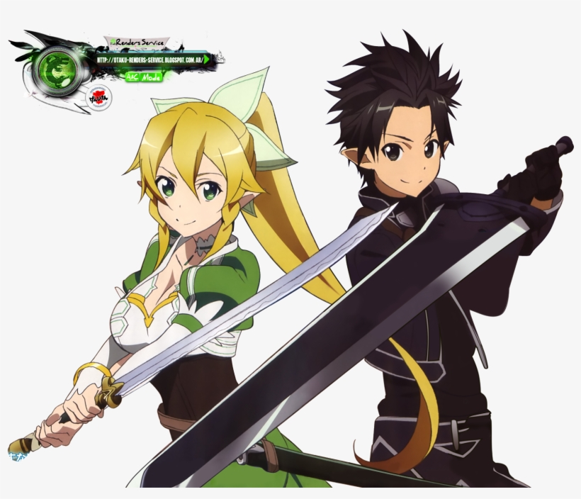 Sword Art Online Kirito And Leafa - Kirito And Leafa Png - 1600x1281 ...