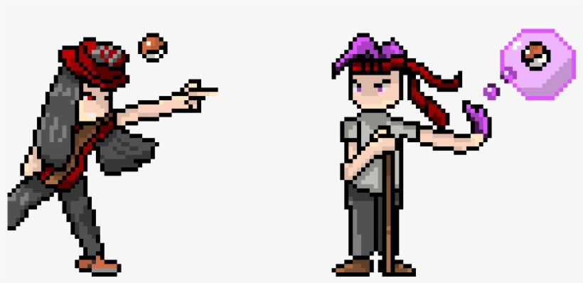 Pokemon Trainers - Pixel Art - 1390x660 PNG Download - PNGkit