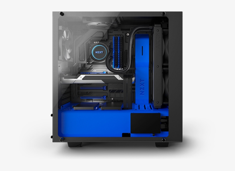 Hero Case - Nzxt S340 Elite Blue - 689x518 PNG Download - PNGkit