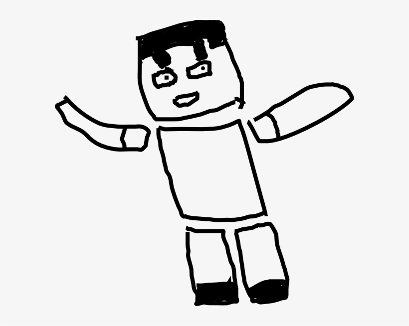 Draw Minecraft Man - 600x574 PNG Download - PNGkit