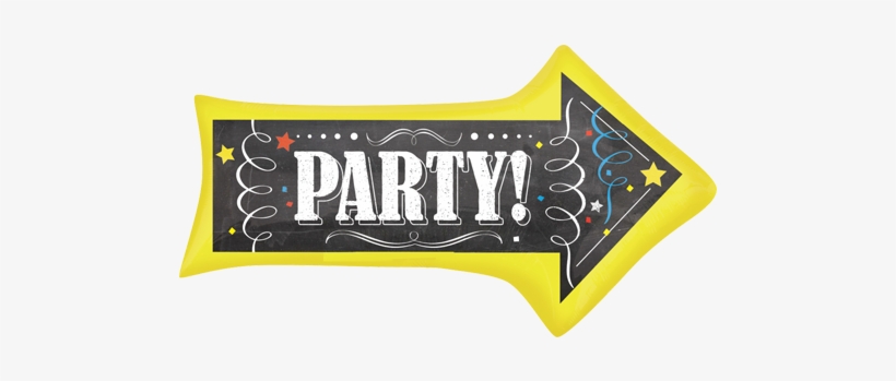 36" Chalkboard Birthday Arrow Supershape Foil Balloon - Party Arrow ...