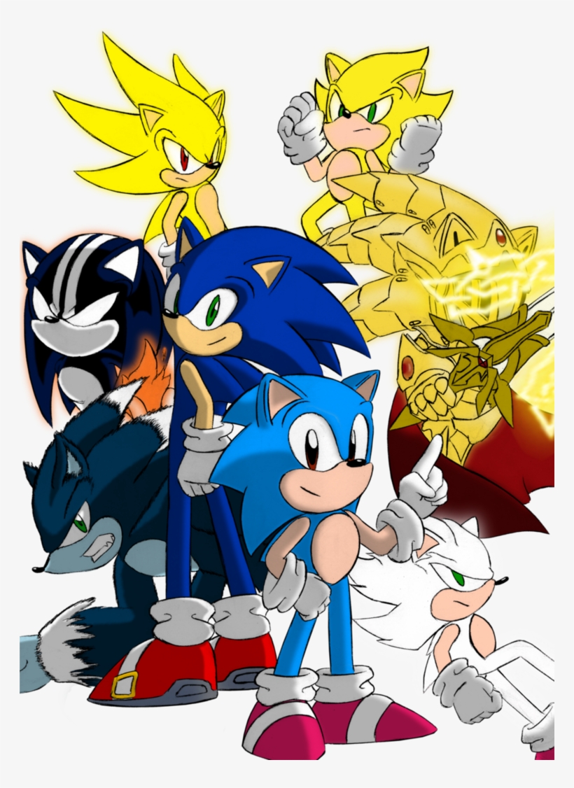 Sonic The Hedgehog All Transformations - 764x1046 PNG Download - PNGkit