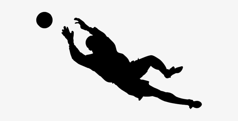 Goal Keeper Training - Soccer Silhouette - 572x336 PNG Download - PNGkit