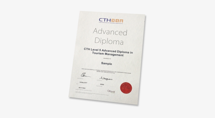 Cth Level 5 Diploma In Tourism Sample Certificate - Car - 403x403 PNG ...