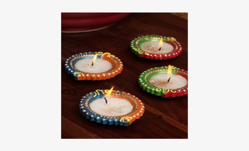Green Leaf Store Gls Clay Diyas & Thali Cd01 - Diya - 420x487 PNG ...