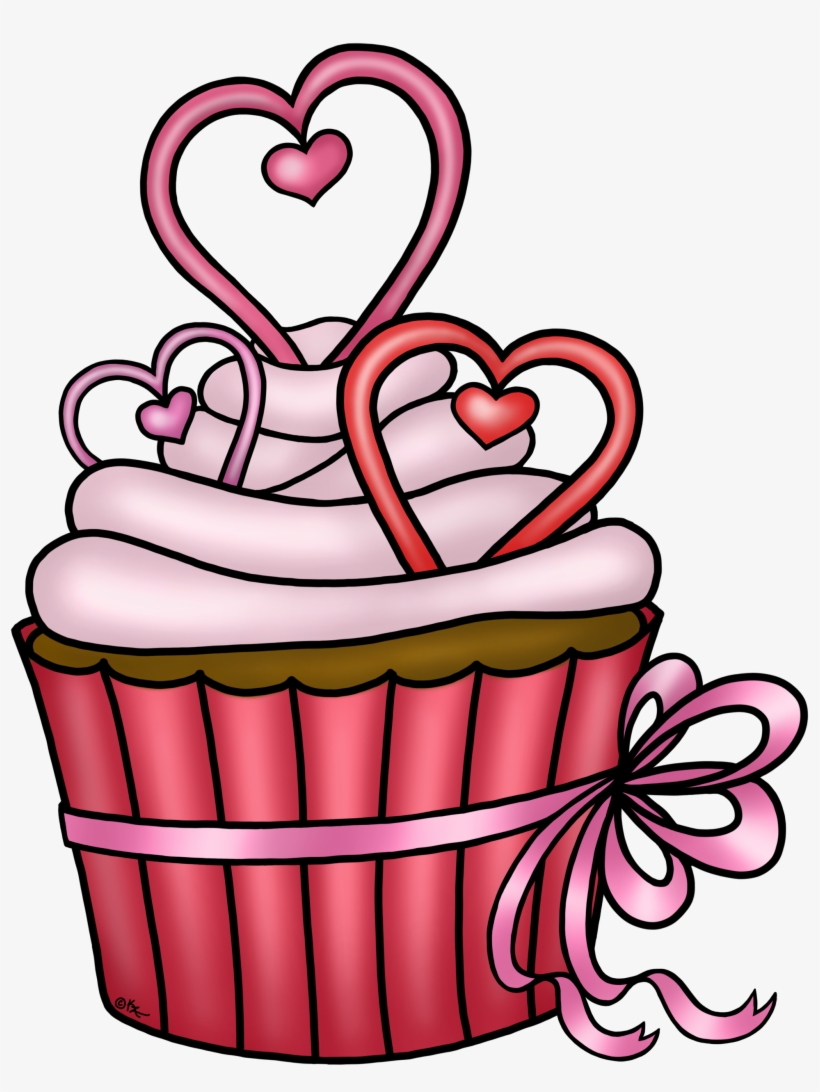 Cupcakes Clipart Valentine's Day Cupcake - Heart Cupcakes Clipart ...