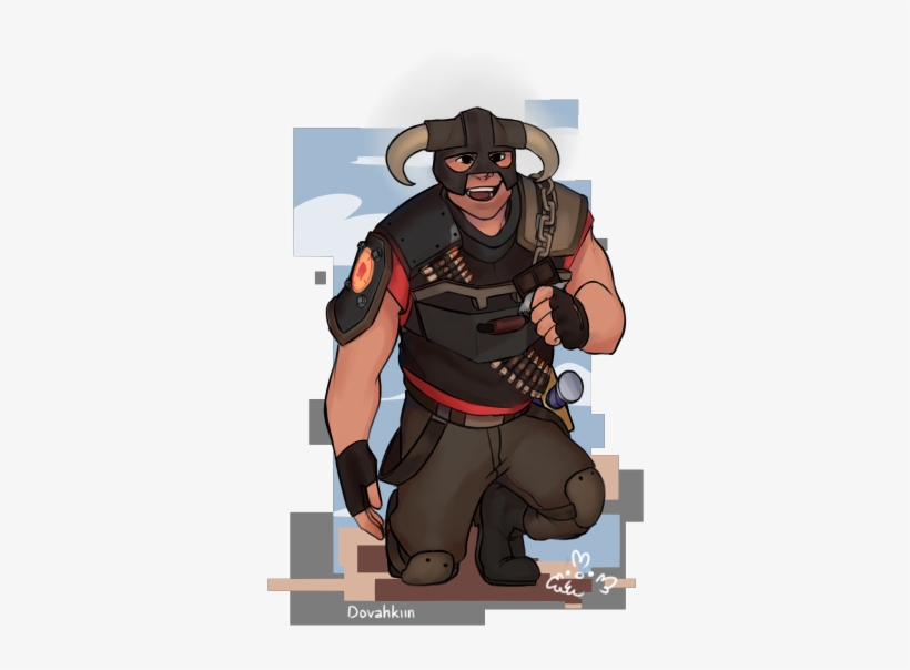 Amazing Artwork Of My Dovahkiin Heavy Loadout, By The - Cartoon ...