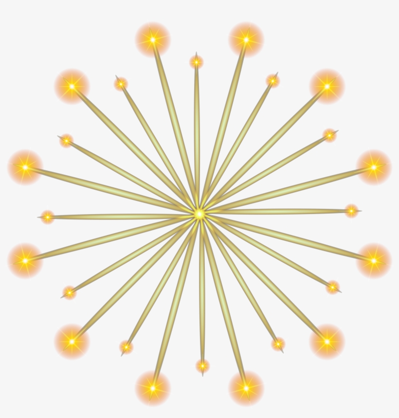Fireworks Clipart Yellow - Clip Art - 5000x5000 PNG Download - PNGkit