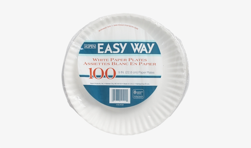Aspen Easy Way Paper Plates, White, 9 Inch - 100 Plates - 420x420 PNG ...