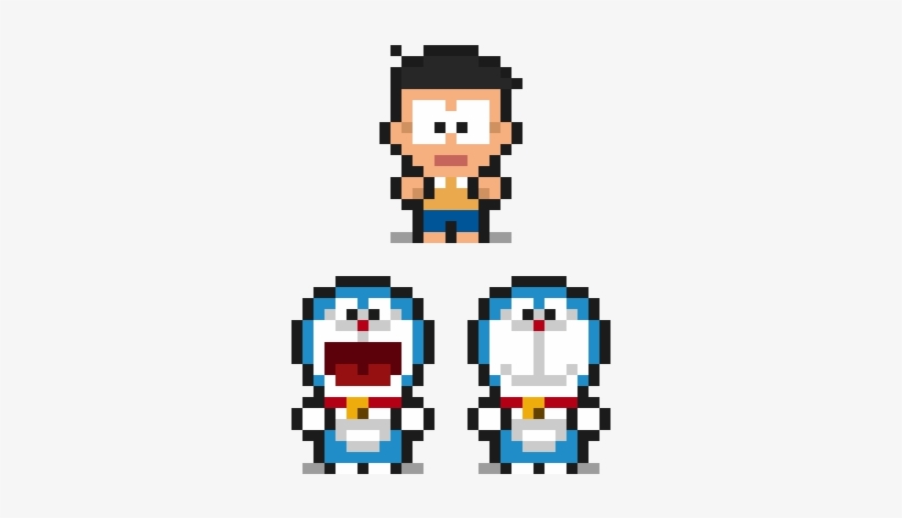 Download Transparent Doraemon - Nobita - Doraemon Pixel Art - PNGkit