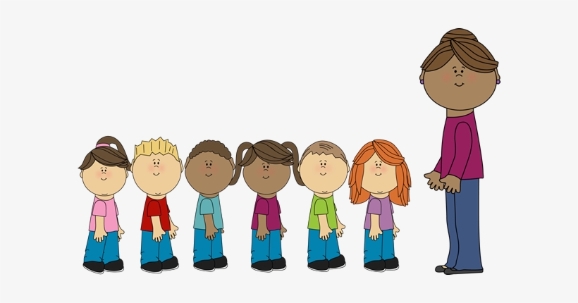 Teacher Leading Students In Line Clip Art Teacher Leading - Teachers ...