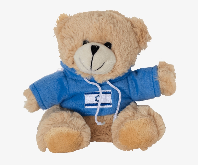 Download Transparent Endearing Fluffy Brown Teddy Bear Wearing A Blue ...