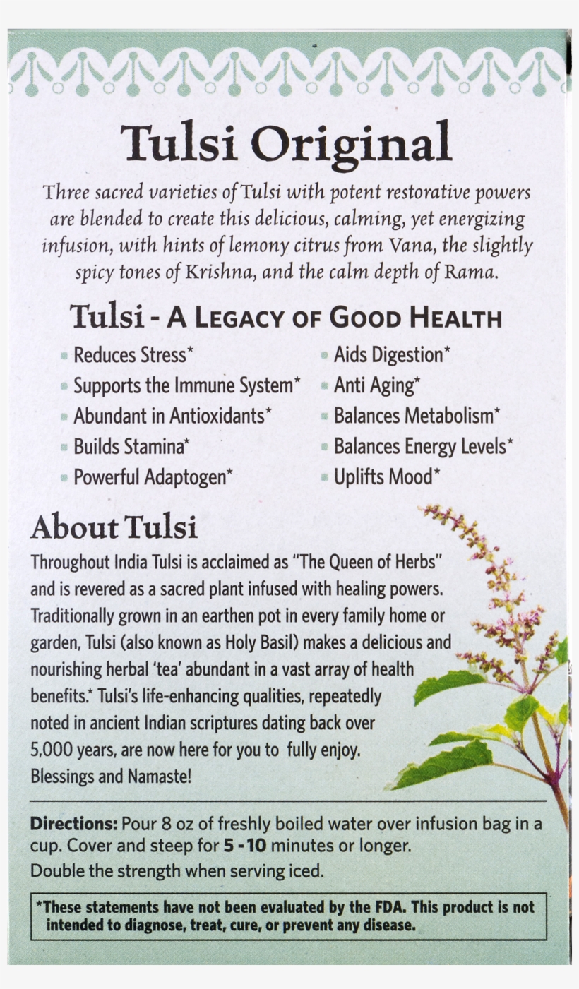 Organic India Tulsi Holy Basil Herbal Supplement Infusion - Organic ...