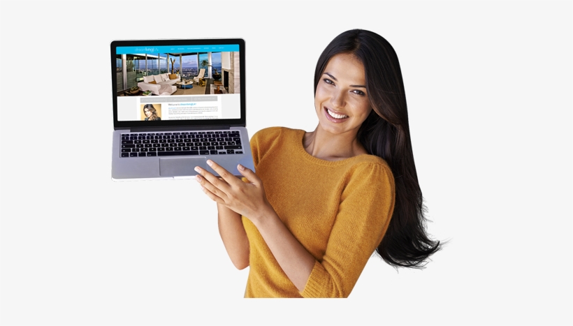 Real Estate Virtual Assistants - Woman With Laptop Transparent ...