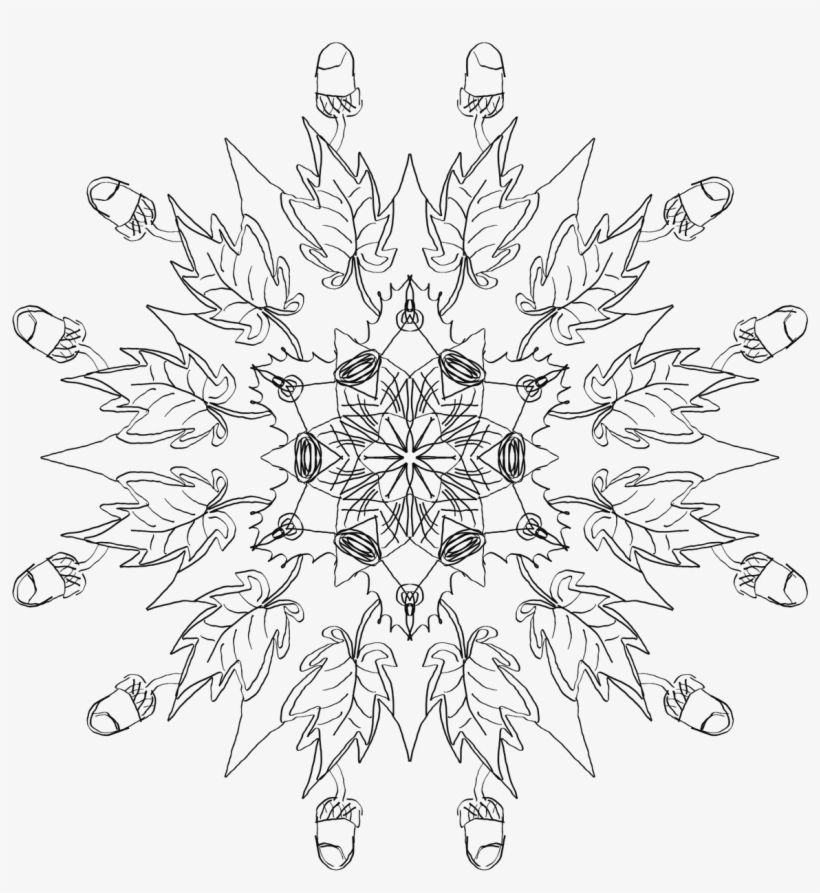 Leaves,leaves,fall Leaves,dry, - Mandala Autumn - 1280x1280 PNG ...