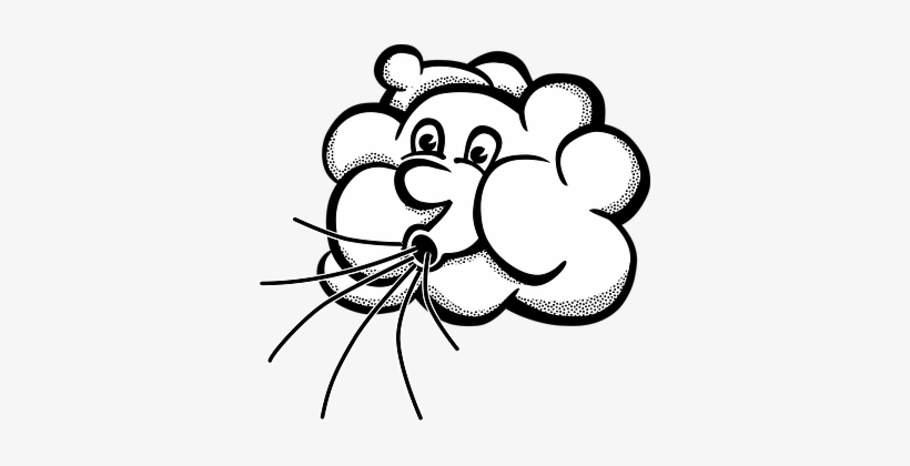 Wind Blowing Cloud Air Cartoon Wind Wind W - Wind Clipart - 353x340 PNG ...