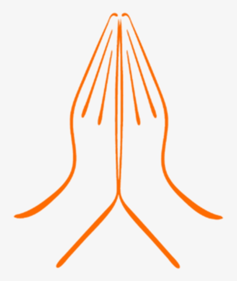 Praying Hands Yoga Logo Design Png Image - Namaste Line Drawing ...