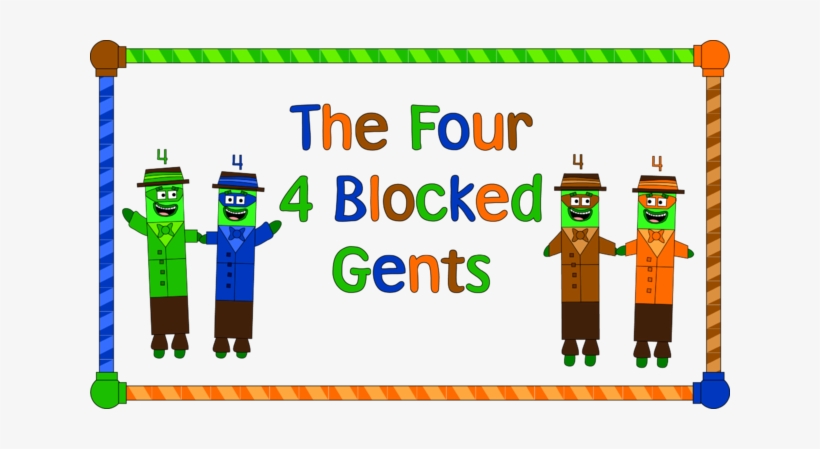 The Four 4 Blocked Gents - Cartoon - 640x369 PNG Download - PNGkit