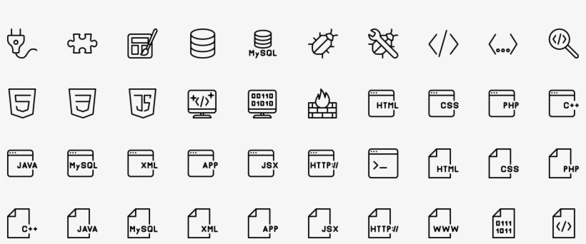 Icon Programing - Unicode Symbol For Download - 1824x672 PNG Download ...