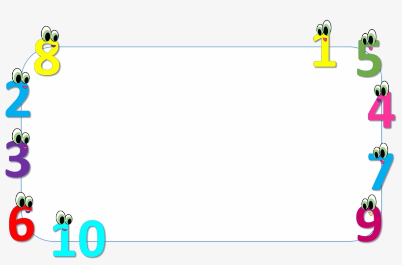 Numbers Clipart Boarder - Number Borders And Frames - 1600x996 PNG ...