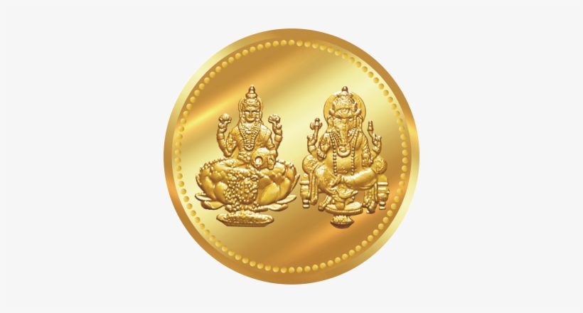 Lakshmi Gold Coin Coins - Gold Coin Laxmi Ganesh - 360x360 PNG Download ...