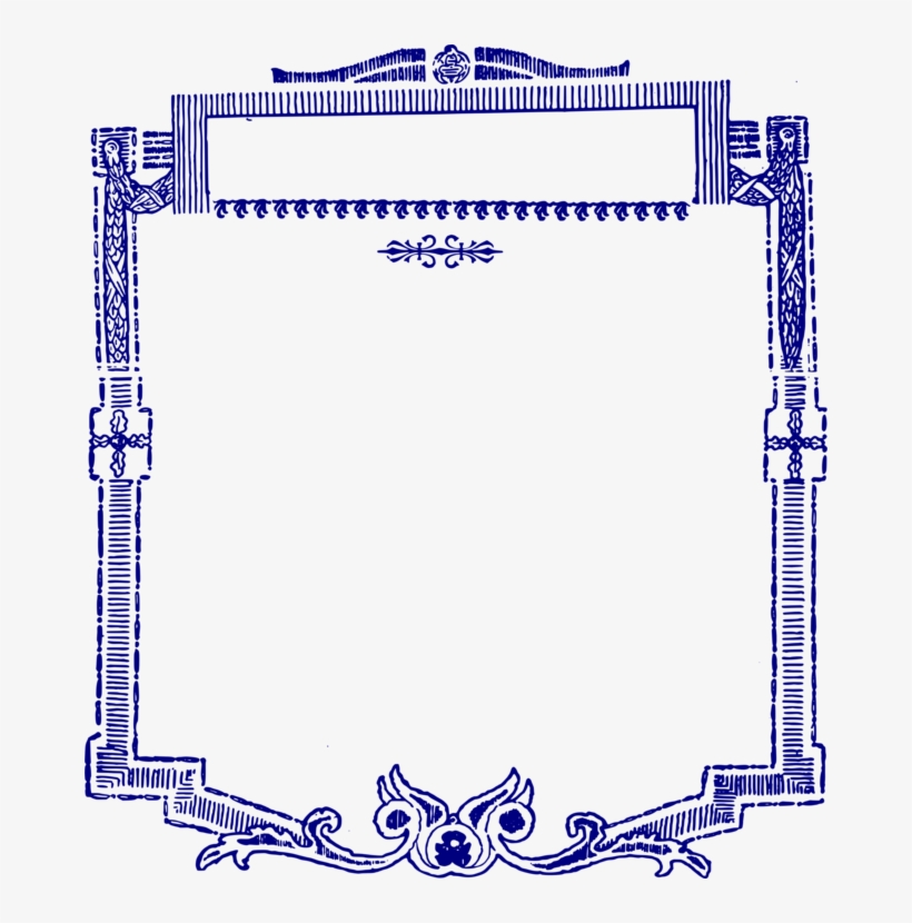Picture Frames Paper Thumbnail Decorative Arts Blue - 668x750 PNG ...
