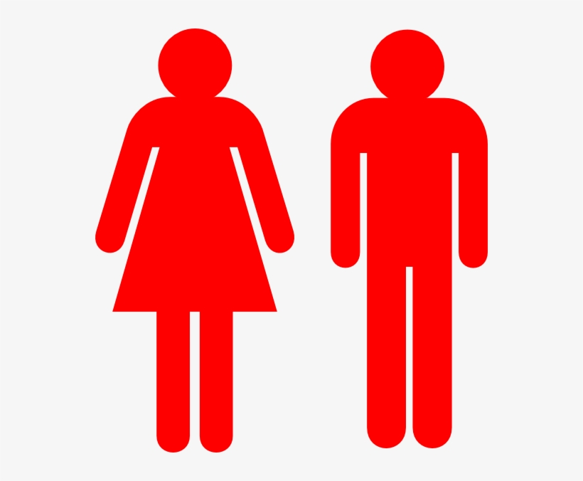 Men Clipart Red - Woman Stick Figure Red - 552x596 PNG Download - PNGkit