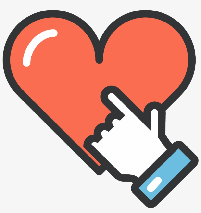Heart Pointing Hand - Heart - 1024x1024 PNG Download - PNGkit