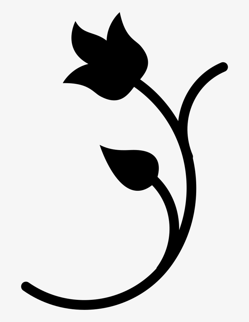 Floral Design Silhouette - Flower Silhouette Icon Png - 682x980 PNG ...